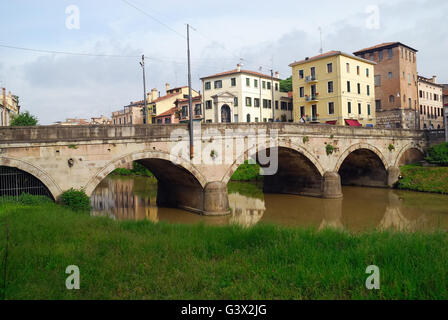 Padua, Italy. A view of Ponte Molino. It is a Roman segmental arch ...