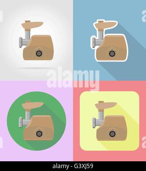 kitchen meat grinder cartoon vector illustration Stock Vector Image ...