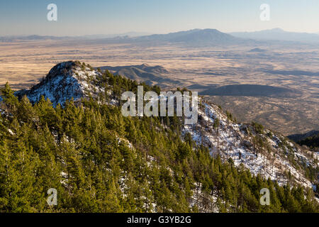 Snow coats the higher elevations of the Huachuca Mountains and other ...