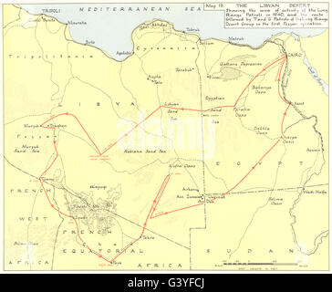Long Range Desert Group. Libya Egypt Routes 1940-41 WW2 RGS/Bagnold ...
