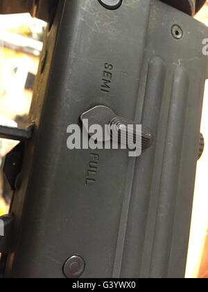 Selector Switch on a Mac-10 firearm to turn it from Fully Automatic to ...
