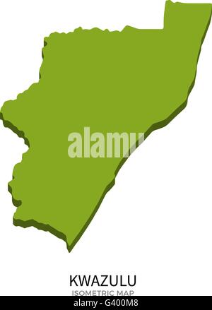 Detailed vector map of KwaZulu and capital city Ulundi Stock Vector ...