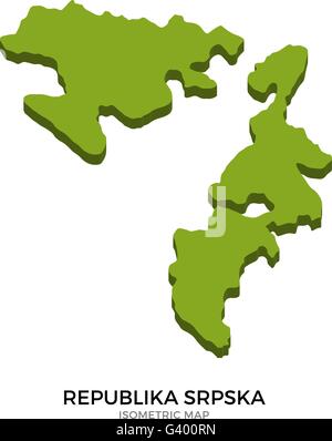 Detailed vector map of Republika Srpska and capital city Sarajevo Stock ...