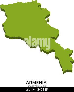 Armenia Political Map with capital Yerevan, national borders Stock ...