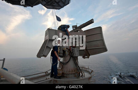 SPN-43 air traffic control radar on USS Enterprise (CVN-65) on 28 March ...