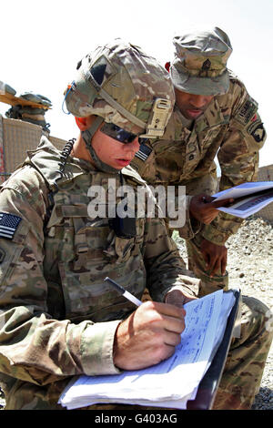 Two U.S. Army Master Gunner Students, assigned to 3rd Squadron, 16th ...