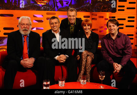 (2nd left - right) Donald Sutherland, Matt LeBlanc, Mary Portas and ...