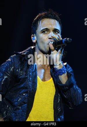 Aston Merrygold performs at the Manchester Arena Featuring: Aston ...