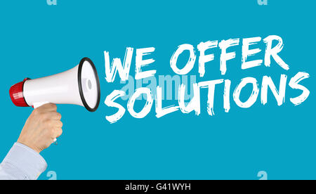 We offer solutions solution for problem business concept success help ...