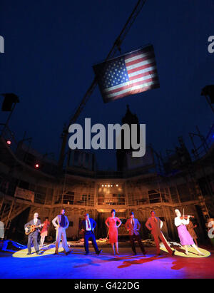 Magdeburg, Germany. 16th June, 2016. Musical artists stand on stage ...