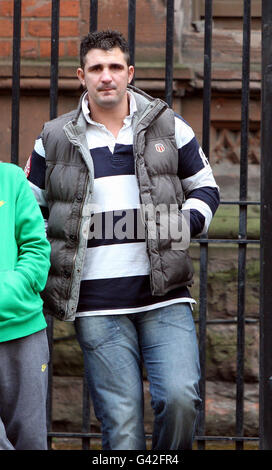 Andre Shoukri leaves Belfast Coroners Court where an inquest is taking ...