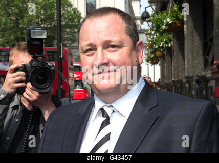 Mike Ashley, founder of sports clothing retailer Sports Direct arrives ...