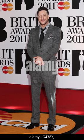 Matt Cardle The BRIT Awards 2011 at the O2 Arena - Arrivals London ...