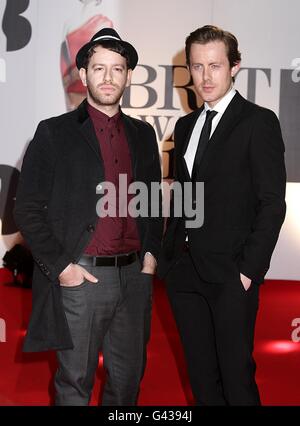 Saul Milton and Will Kennard of Chase and Status, The BRIT Awards 2011 ...