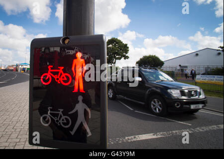 Pedestrian crossing lights on red indicating do not cross Credit:Terry ...