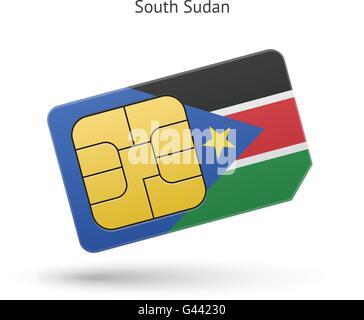 Sudan mobile phone sim card with flag Stock Vector Image & Art - Alamy