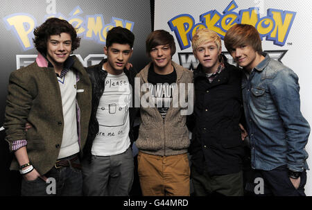 Boyband One Direction attend the premier of the Pokemon Black Version ...