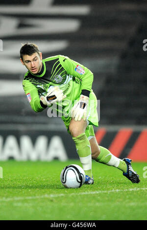 Milton Keynes Dons goalkeeper Jamie Cumming in action during the ...
