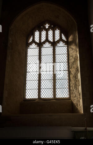 Light coming into a church through the stained glass window, Church of ...