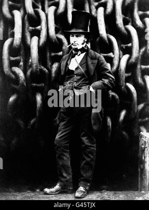 Isambard Kingdom Brunel Standing Before the Launching Chains of the ...