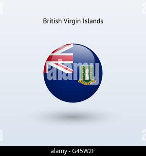 British Virgin Islands round flag icon with shadow Stock Vector Image ...