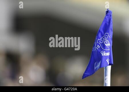 Detail of an Everton corner flag Stock Photo - Alamy