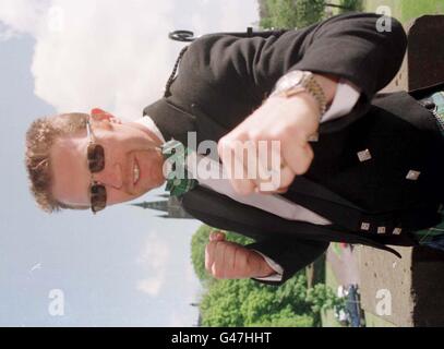 Steve Collins, defending his WBO super-middleweight crown, puts the ...