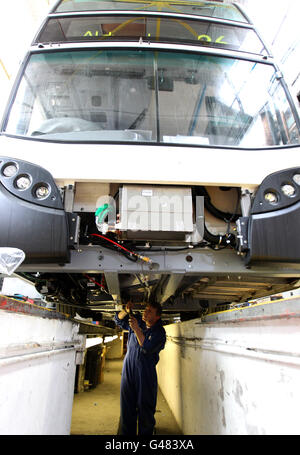 Pictured is the factory floor of Alexander Dennis, bus builders in ...