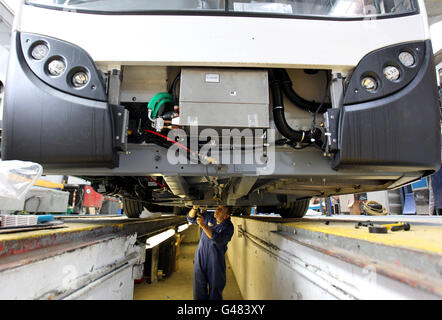 Pictured is the factory floor of Alexander Dennis, bus builders in ...