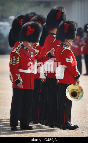 An officer of the Coldstream Guards in full dress uniform, June 1953 ...