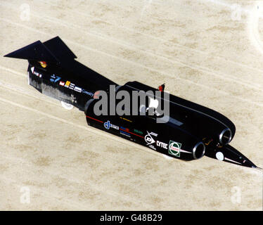 The British-designed Thrust SSC vehicle driven by RAF Tornado pilot ...