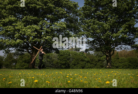 Reverend Alistair Prince walks through Croxteth Country park in ...