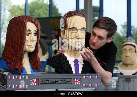 LEGOLAND Windsor model maker Justin Ramsden puts the finishing touches ...