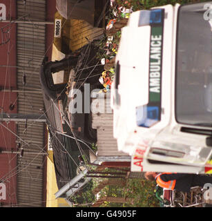 The scene outside Southall station, west London, today (Friday) after a ...