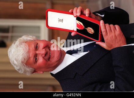 Yachtsman adventurer Sir Chay Blyth poses with his wife Felicity, after ...
