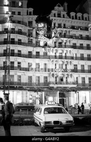 The aftermath of the Grand Hotel bomb, Brighton, 1984 Stock Photo - Alamy
