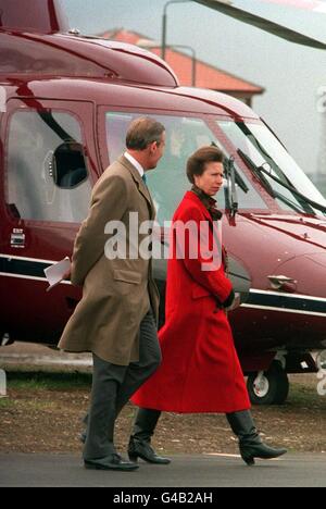 The Princess Royal arrives at Hartlepool Yatching club in the new Royal ...