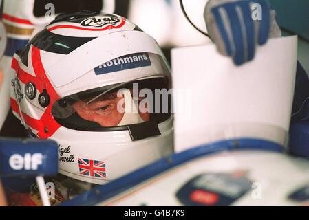 ESTORIL TESTING. NIGEL MANSELL Stock Photo - Alamy