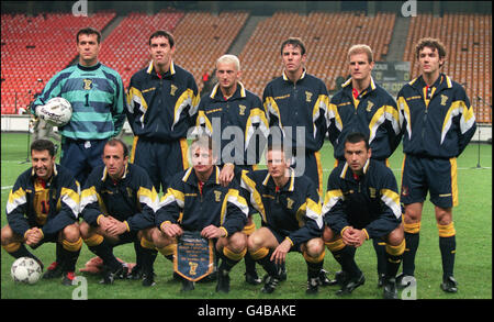 World Cup 1998 Group A Scotland 1 Brazil 2 Gordon Durie (9) challenges ...