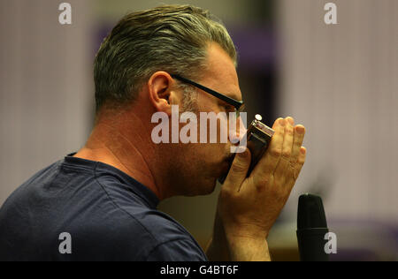 Members of the BBC Philharmonic Orchestra and film critic Mark Kermode ...