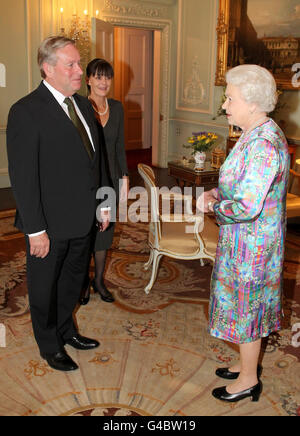 Queen Elizabeth II and Colin Barnett the Premier of western Australia ...