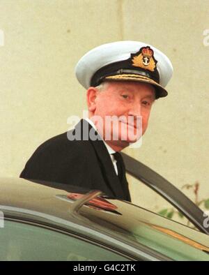 Chief of Naval Staff, First Sea Lord Admiral Sir Jock Slater leaves the ...