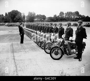 British Police Helmet and Motorcycle, London, England, UK Stock Photo ...