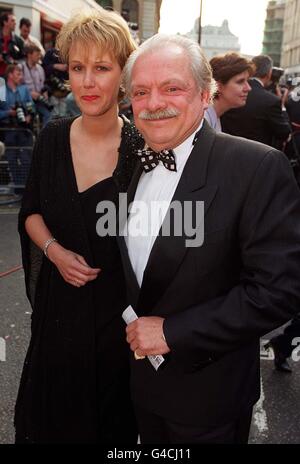 Actor David Jason arrives with his girlfriend Jill Hinchcliffe at the ...