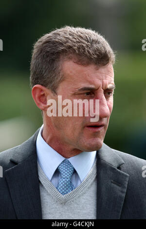 Horse Racing - Nottingham Racecourse. Trainer Matthew Salaman (left ...