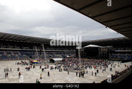 Inside Murrayfield Stadium in Edinburgh, Scotland, UK, the home of ...