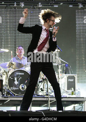 Jarvis Cocker of Pulp Wireless Festival held at Hyde Park - Day 3 ...