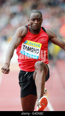 France's Teddy Tamgho competes in the men's triple jump final at the ...