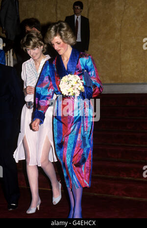 Princess Diana attending reception to mark 1994 London fashion week ...