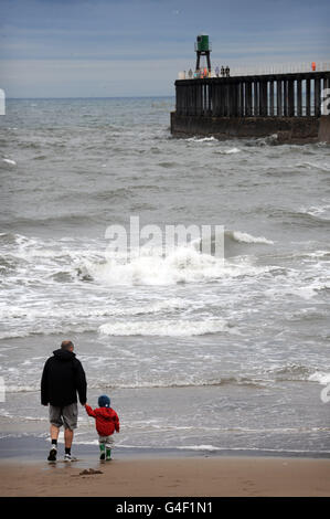 Whitby beach in August Stock Photo - Alamy